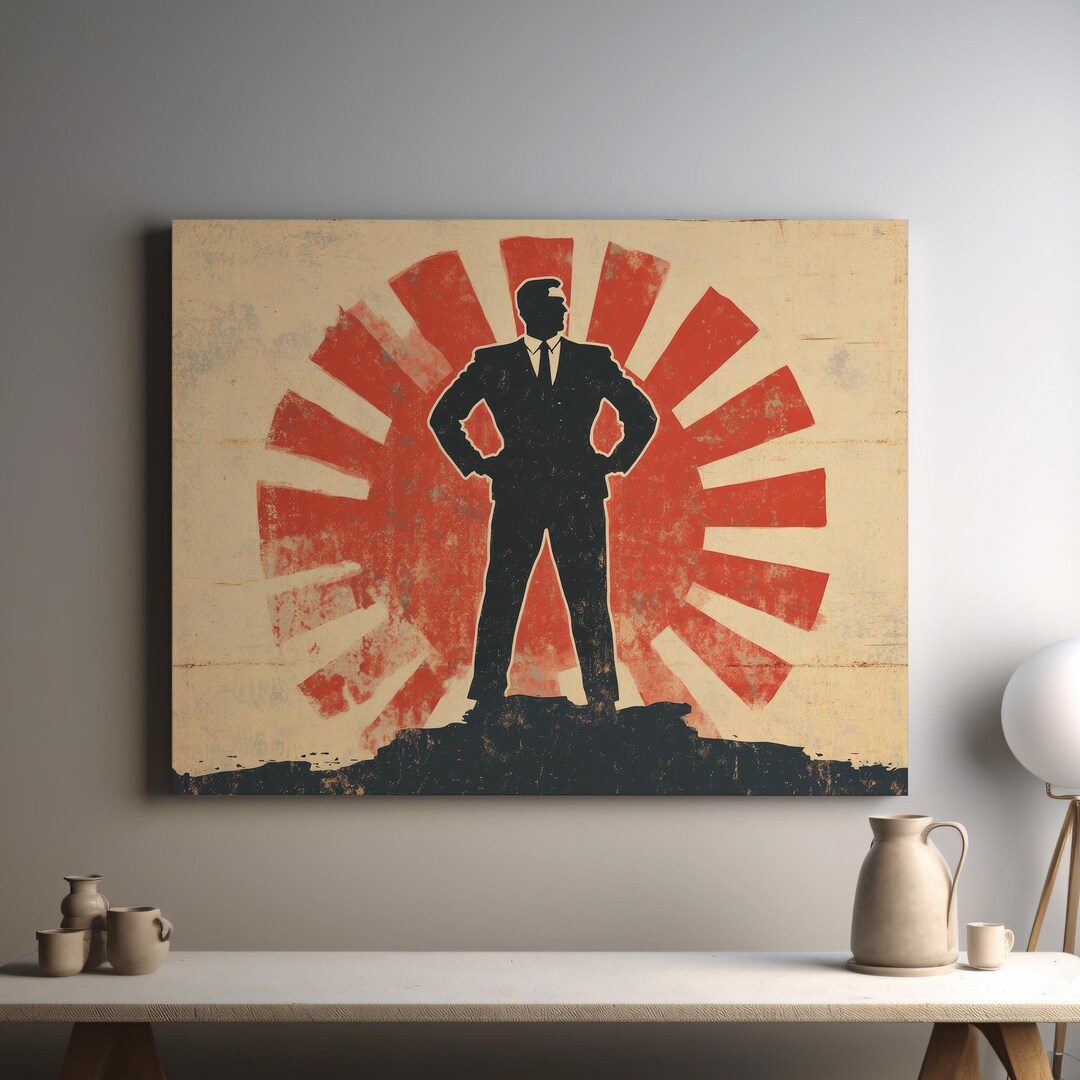 Propaganda-style Hero Art | Vintage WWII Design Inspired Print ...