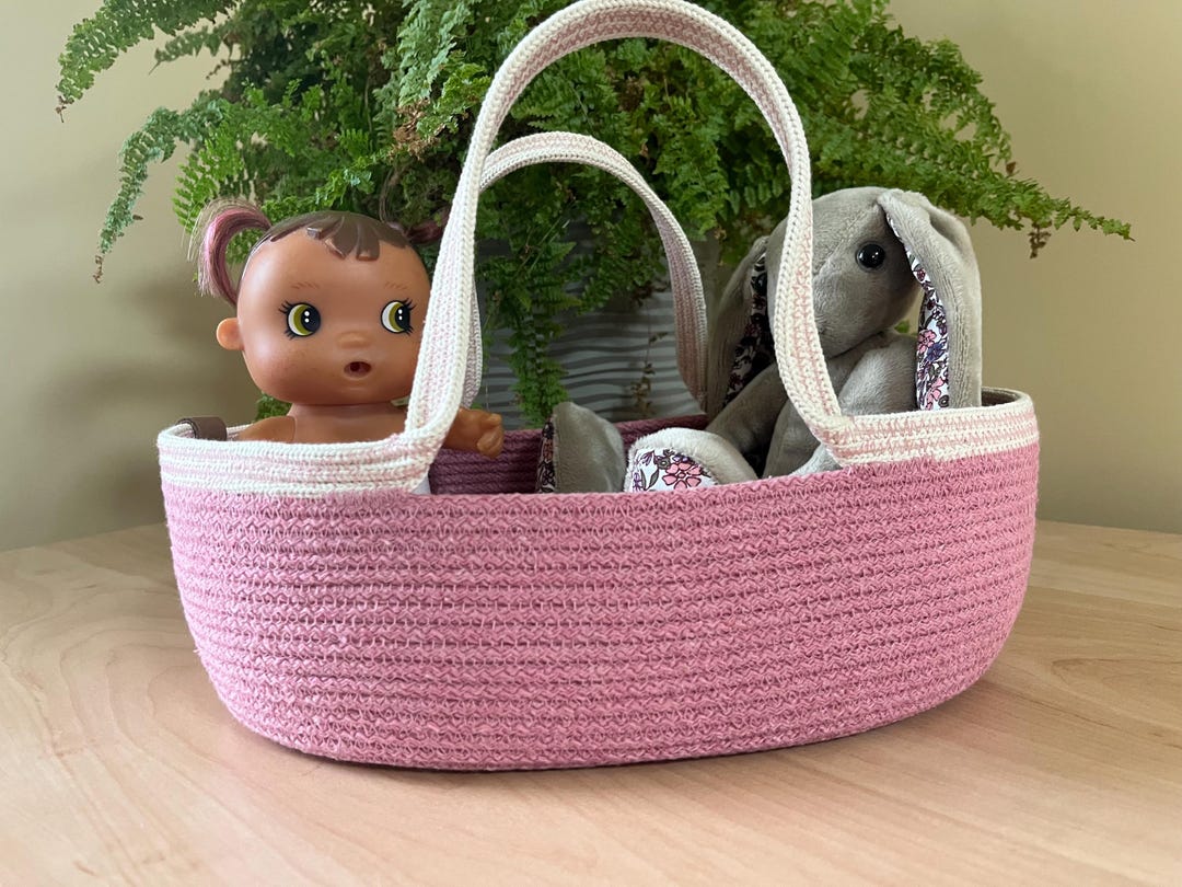 Handmade Cotton Rope Doll Cradle With Bedding Set - Perfect Toy and ...