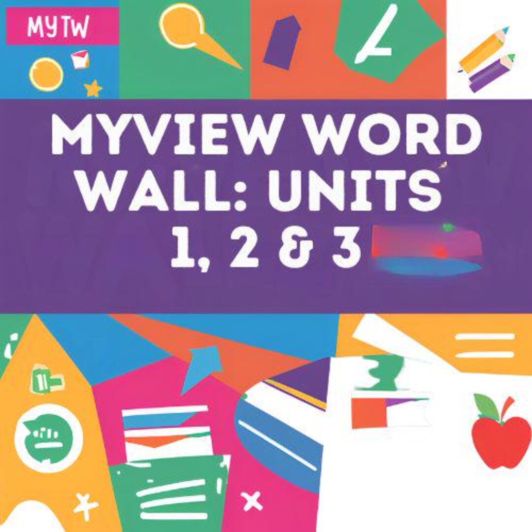 4th Grade Myview Word Wall- Unit 1, 2 & 3 - Etsy