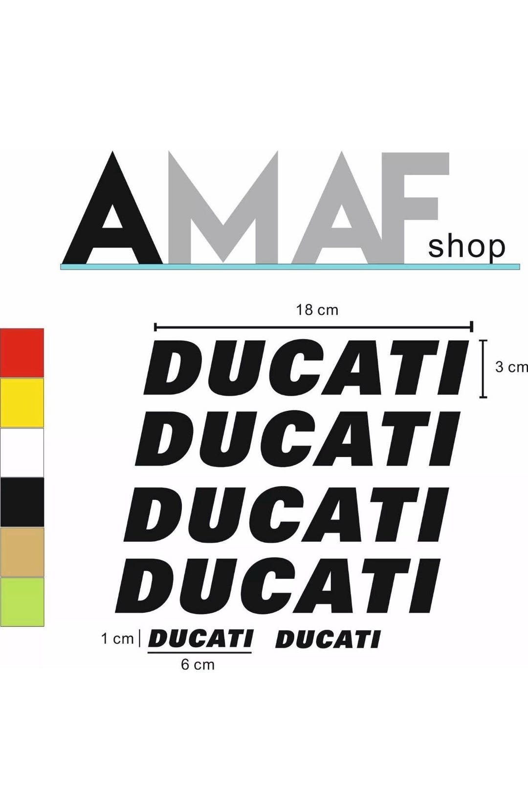 Ducati Stickers for Motorcycles and Cars Original Sizes - Etsy