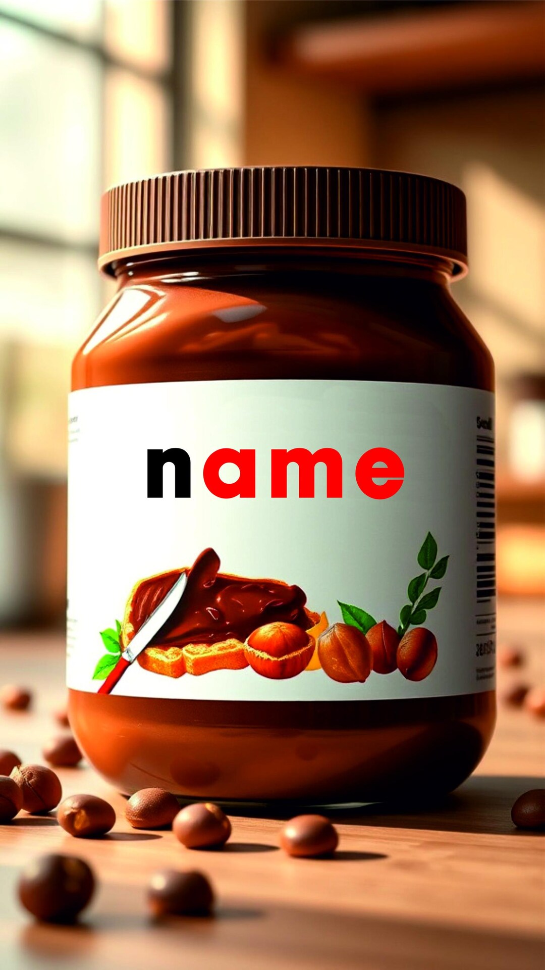 Custom Nutella Chocolate Spread Sticker Label, Personalized Birthday ...