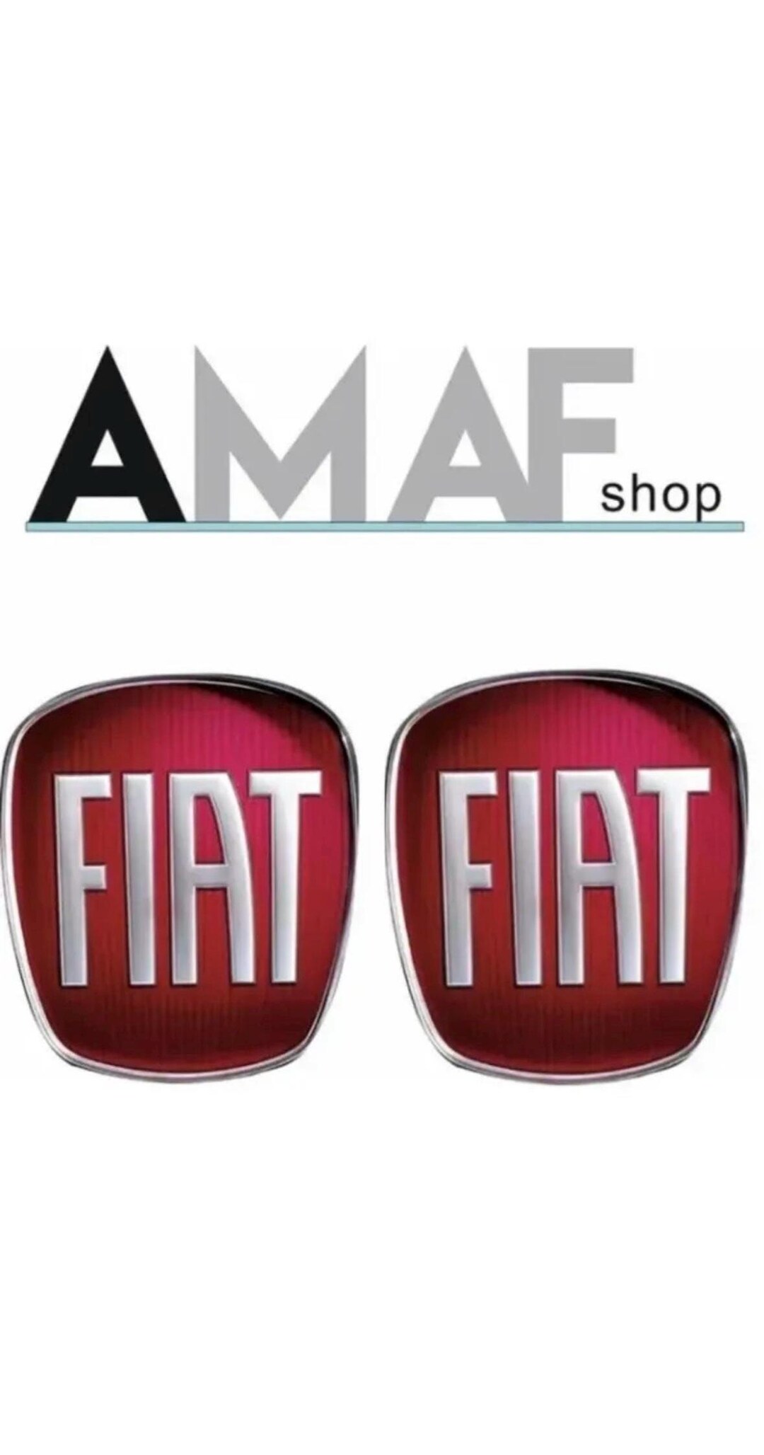 Fiat Logo Emblem STICKER, Front and Rear for Fiat 500 Car Emblems, PVC ...