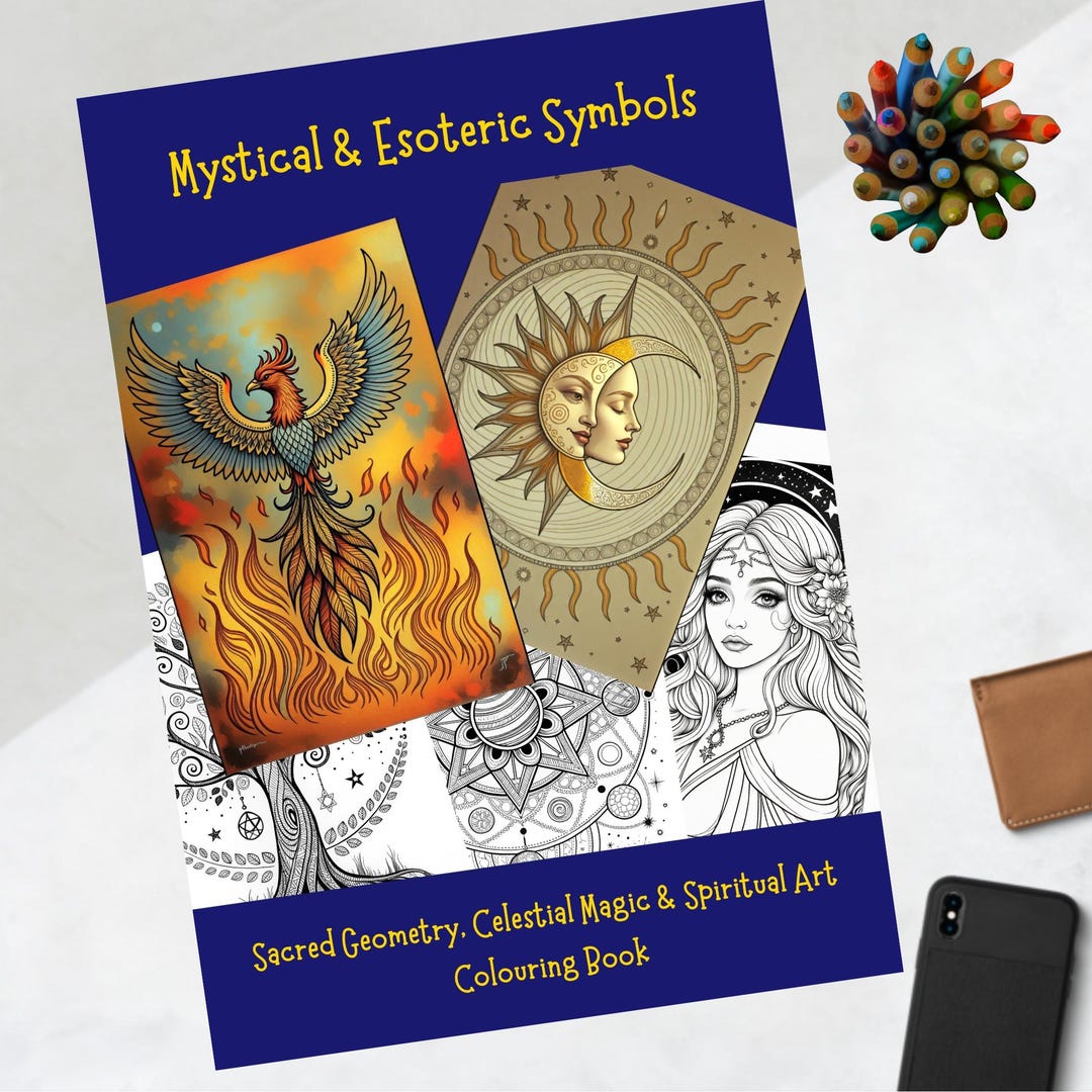 Mystical Colouring Pages | Sacred Geometry | Celestial Art | Spiritual ...