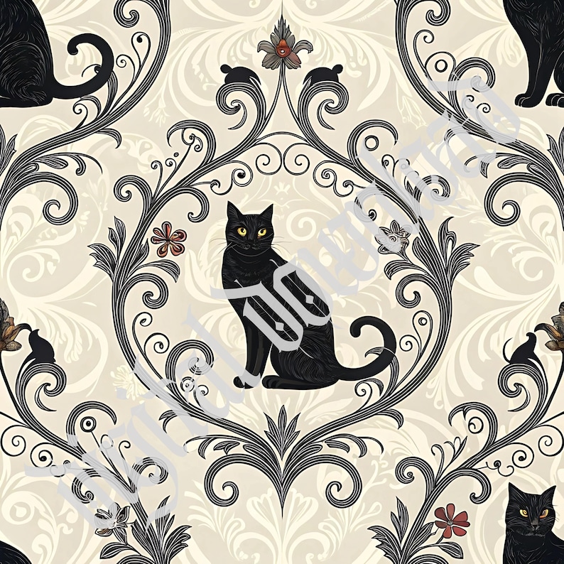 10 Black Cat Patterns | Quirky but Elegant Cat Patterns With a Gothic ...
