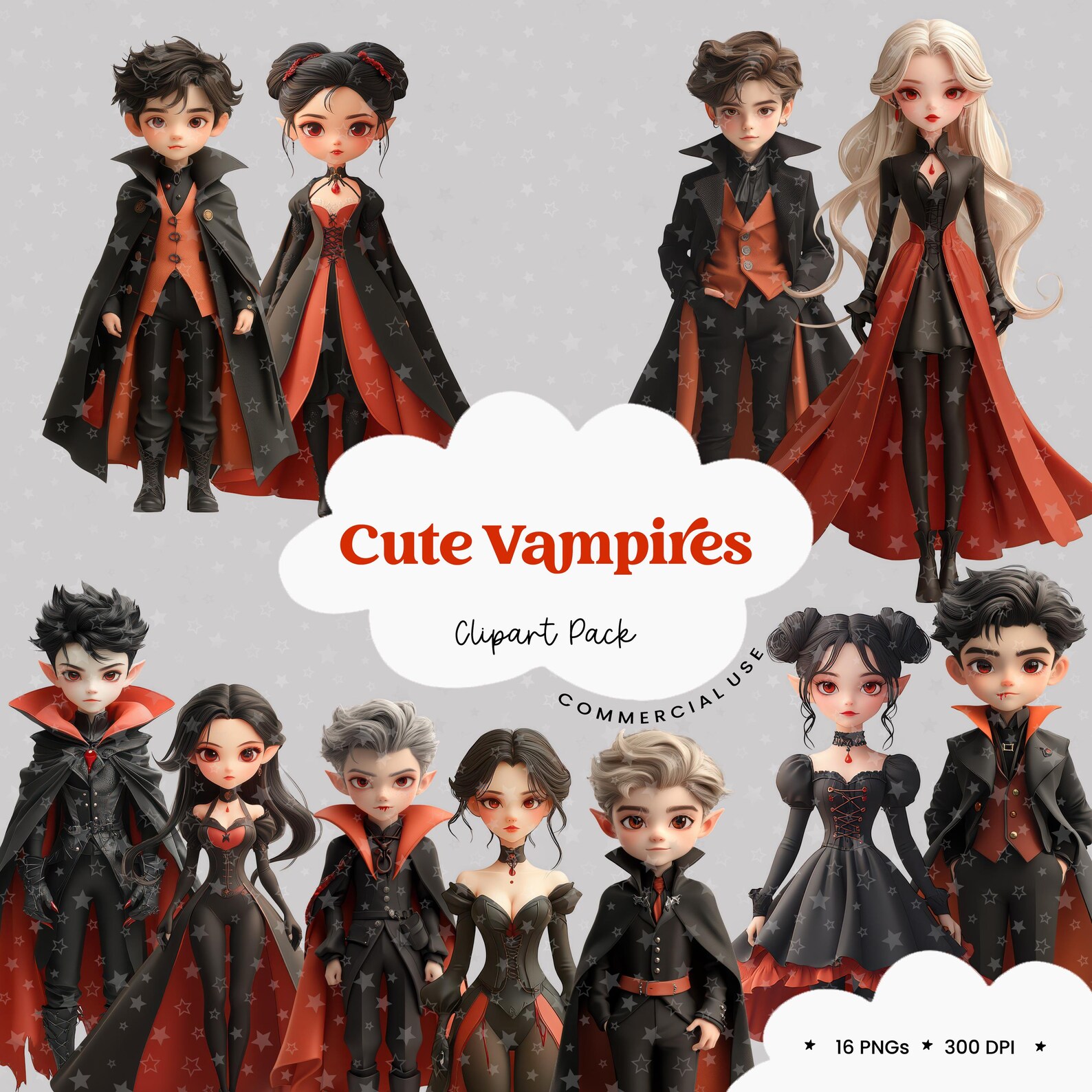 Cute Vampire Clipart Images Pngs 300dpi Clip Art PNG, Vampire Clipart ...