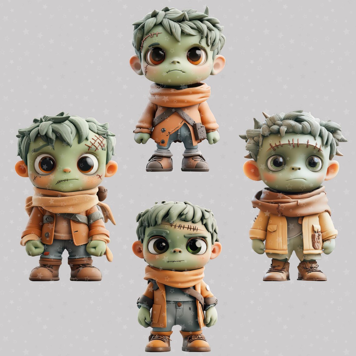 Cute Frankenstein Boy Clipart Images Pngs 300dpi Clip Art PNG ...