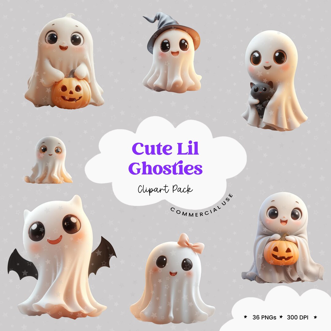 Cute Little Ghost Clipart Images Pngs 300dpi Clip Art PNG, Ghostie ...