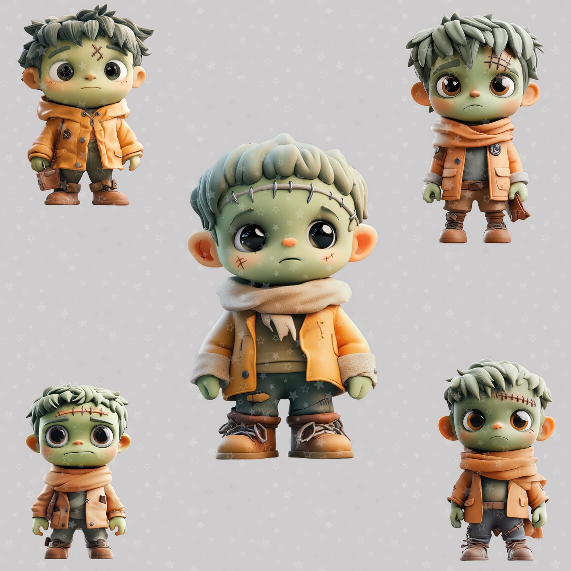 Cute Frankenstein Boy Clipart Images Pngs 300dpi Clip Art PNG ...