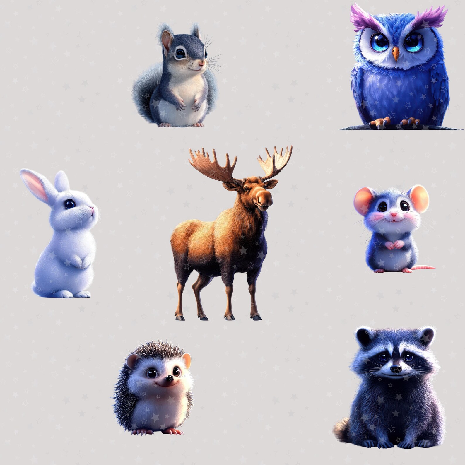 Enchanted Forest Animals Clipart Images Pngs 300dpi Clip Art PNG ...
