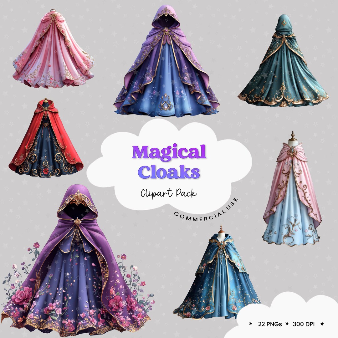 Magical Cloaks Clipart Images Pngs 300dpi Clip Art PNG, Cape Clipart ...