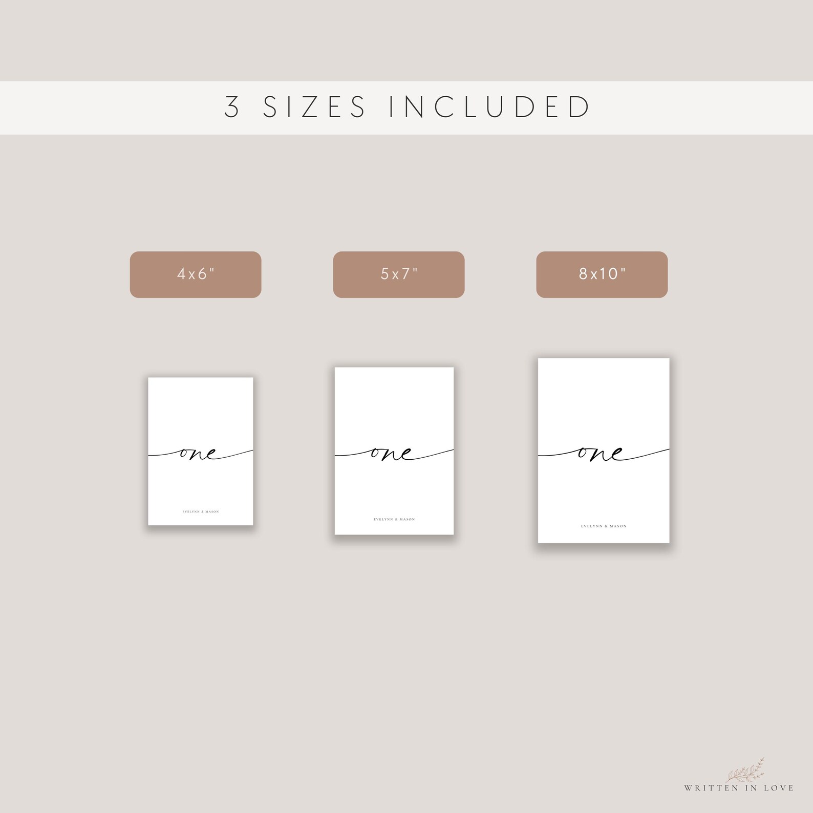 Minimalist Table Number Cards Template, Printable Boho Wedding Sign ...