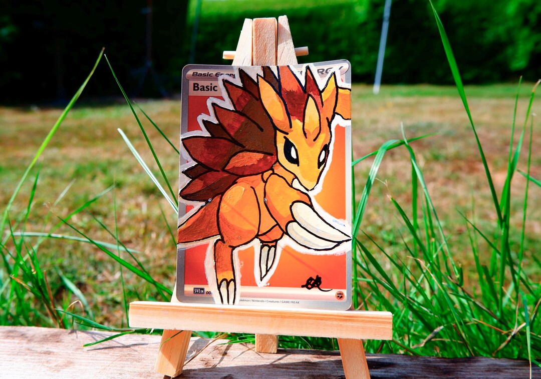 Sandslash Pokemon Card - Hand-painted - Etsy
