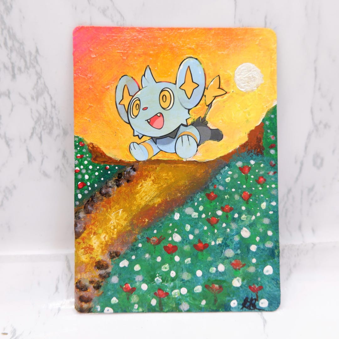 Shinx Pokemon Card - Hand-painted - Etsy