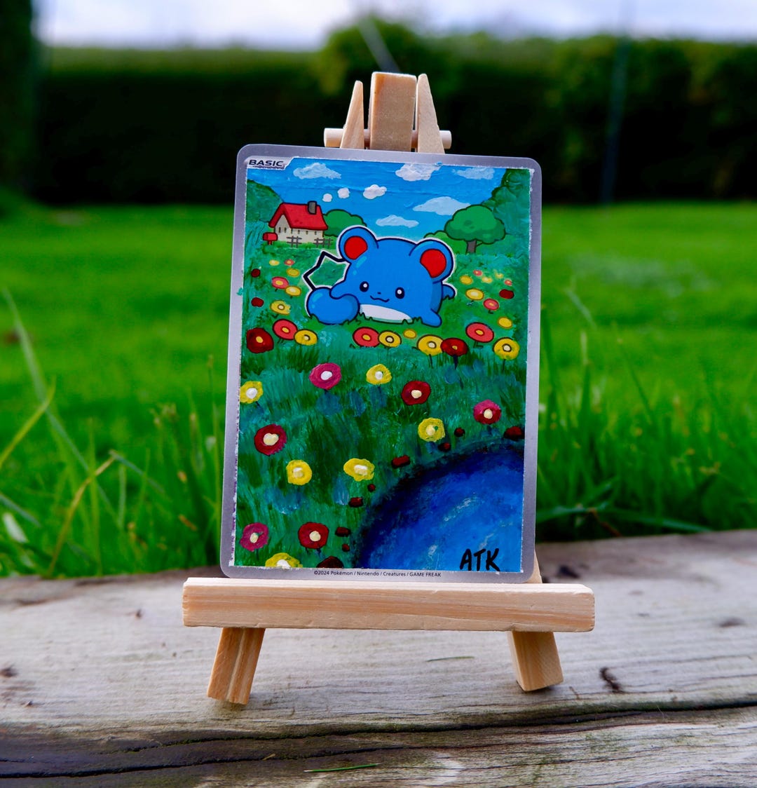 Marill Pokemon Card - Hand-painted - Etsy