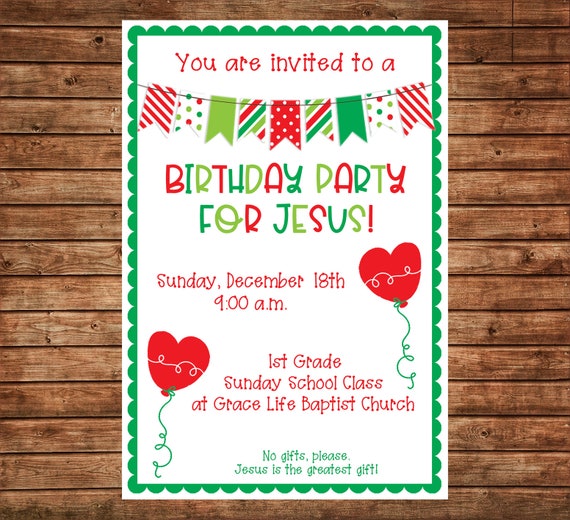 Happy Birthday Jesus Invitations Printables