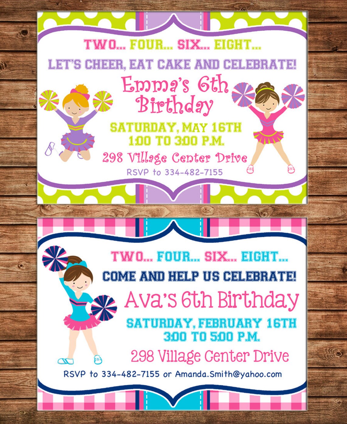 Girl Invitation Cheerleading Cheerleader Cheer Football - Etsy