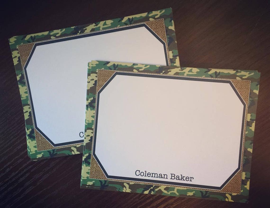Personalized Boy Flat Notes Notecards Stationery With - Etsy