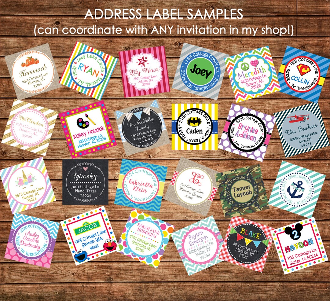 30 Boy or Girl Address Labels - Made to Match ANY of My Invitations - Etsy
