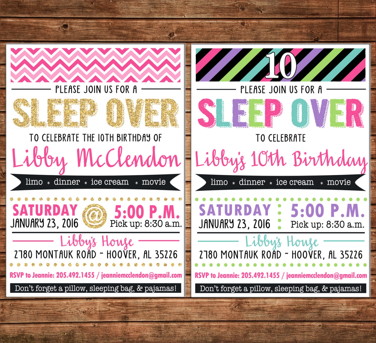 Girl Invitation Tween Teen Glitter Sleepover Birthday Party - Etsy