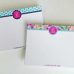 Personalized Girl Flat Notes Notecards Stationery With Envelopes ...