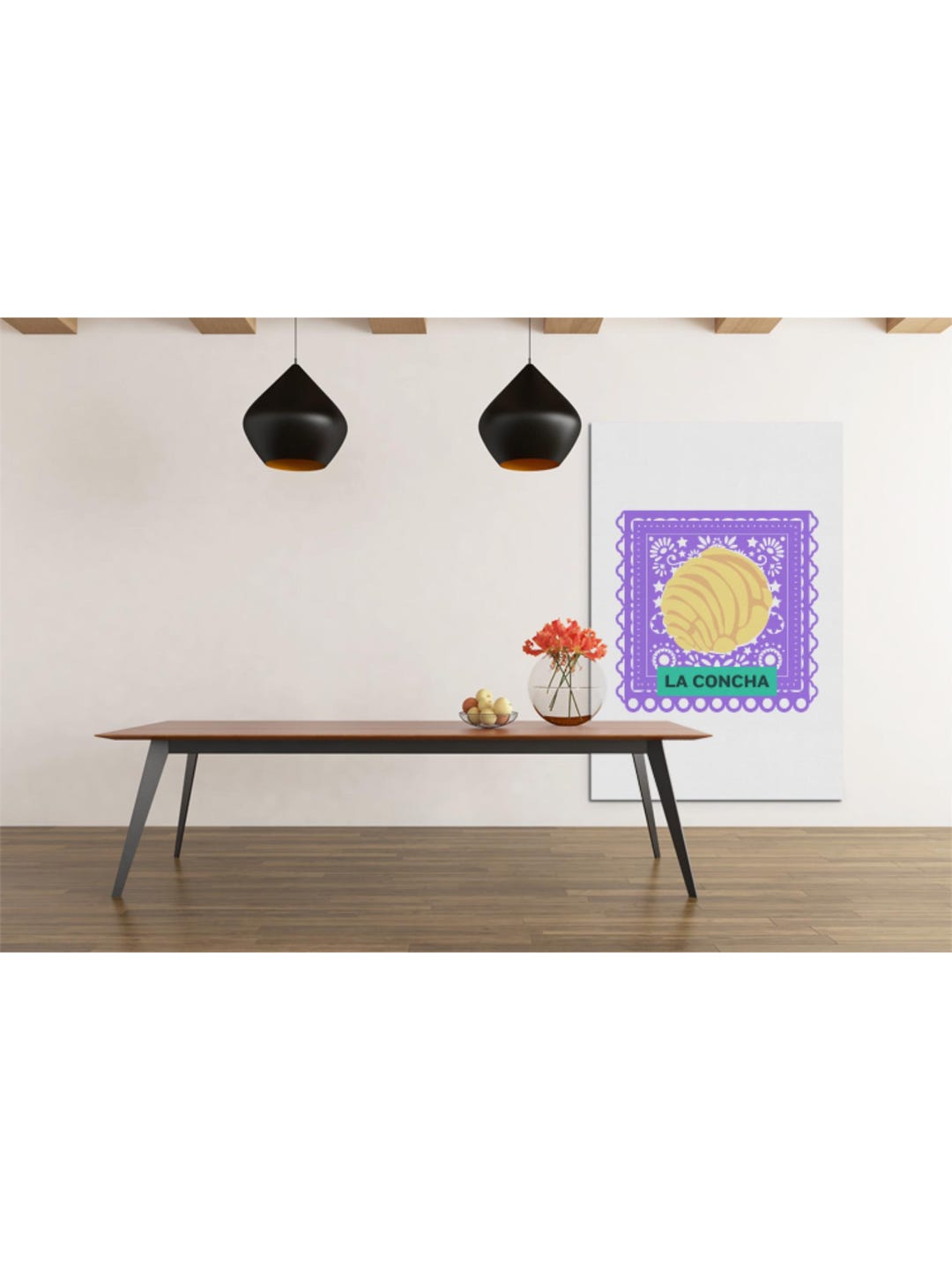 La Concha Loteria Inspired Mexican Banner, Kitchen Decor, Digital ...