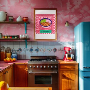 El Pozole Mexican Banner Loteria-style Wall Decor – 18x24 Kitchen ...