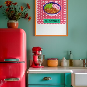 El Pozole Mexican Banner Loteria-style Wall Decor – 18x24 Kitchen ...