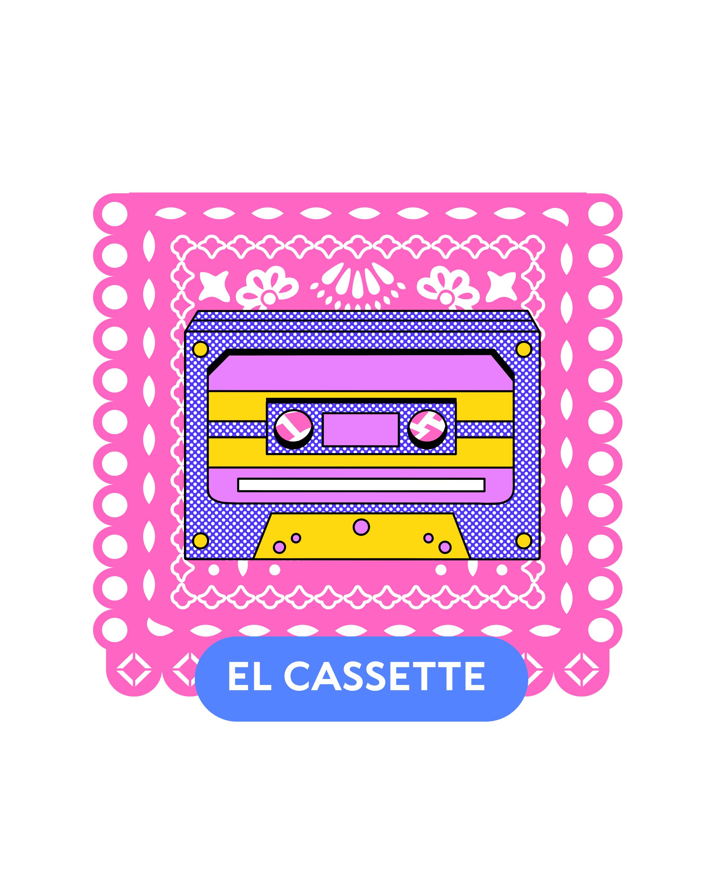 80s El Cassette Loteria Style Poster, Office Art, Cassette Tape - Etsy