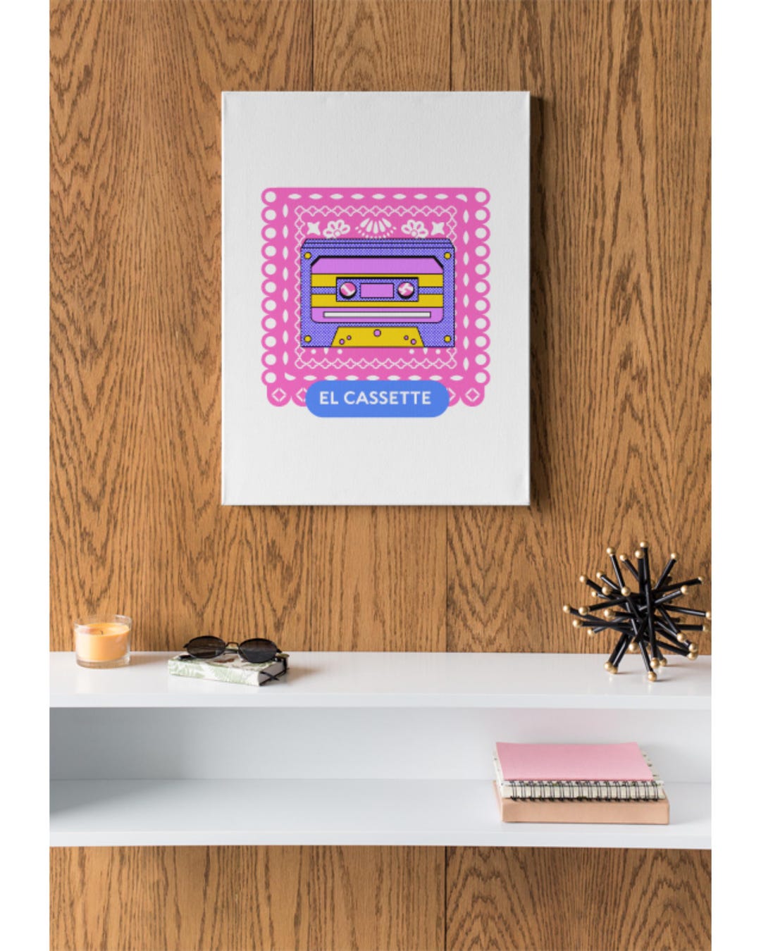 80s El Cassette Loteria Style Poster, Office Art, Cassette Tape - Etsy