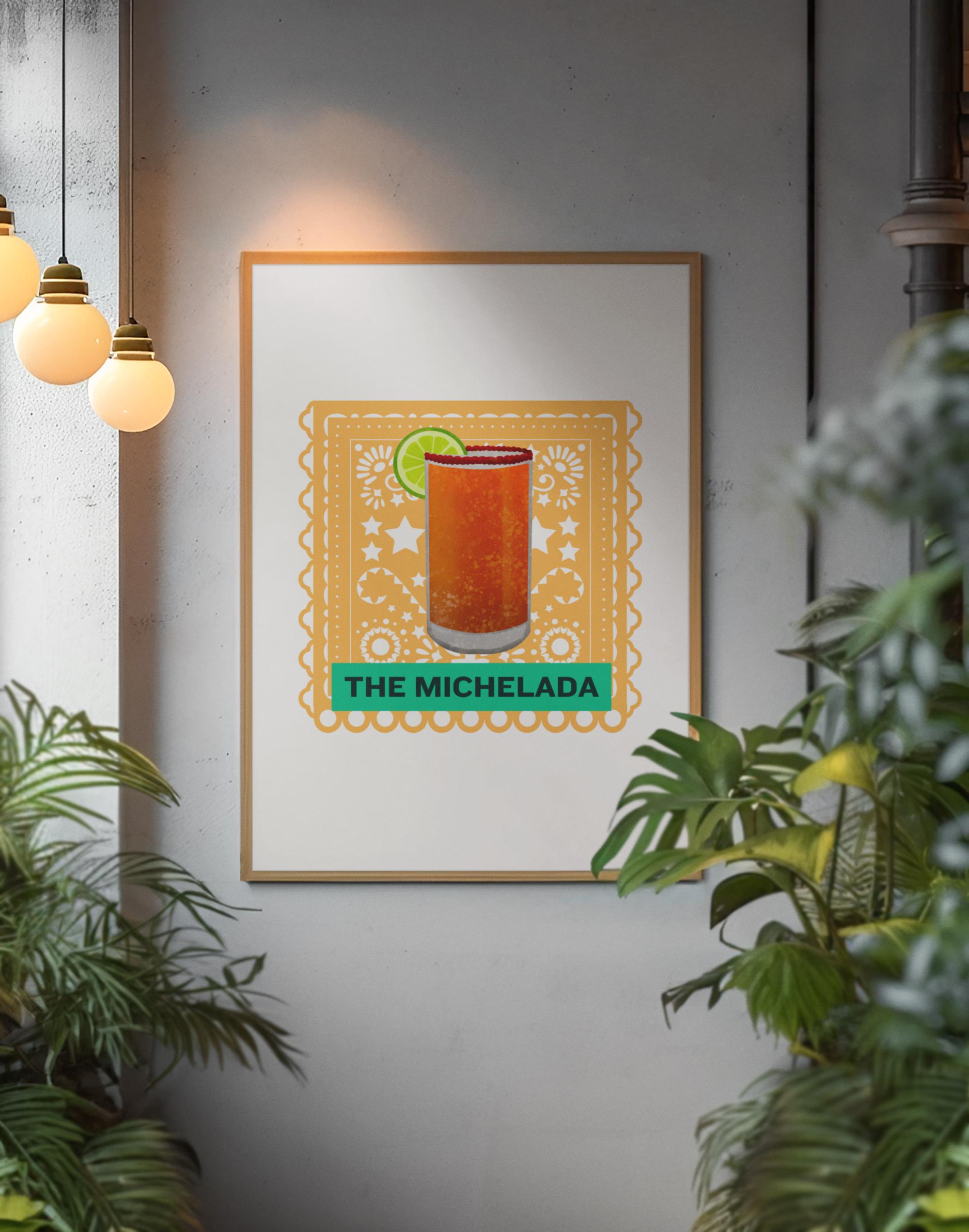 La Michelada Loteria Inspired Mexican Poster, Refreshing Wall Art ...