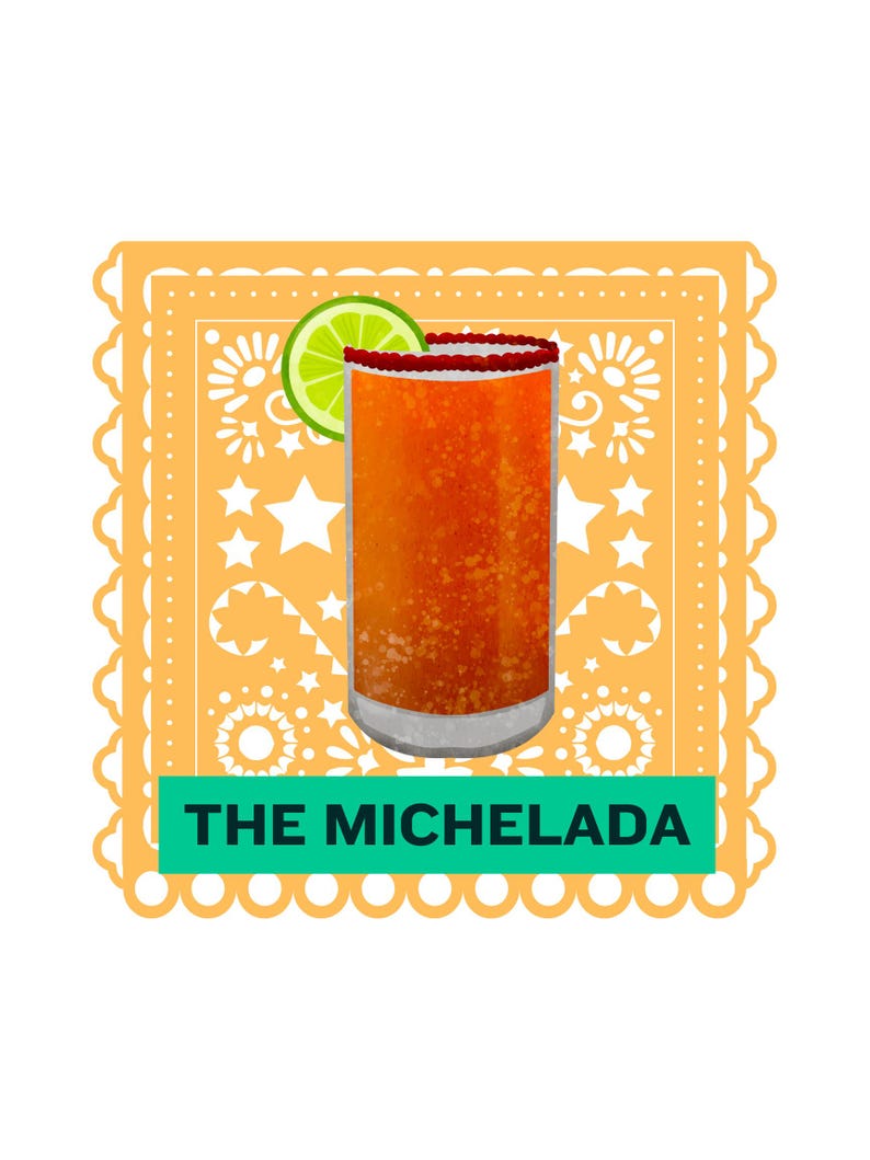 La Michelada Loteria Inspired Mexican Poster, Refreshing Wall Art ...