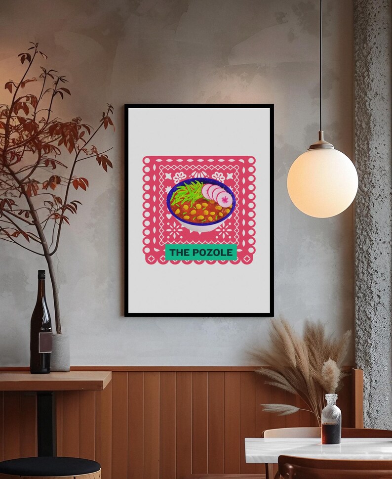 El Pozole Mexican Banner Loteria-style Wall Decor – 18x24 Kitchen ...