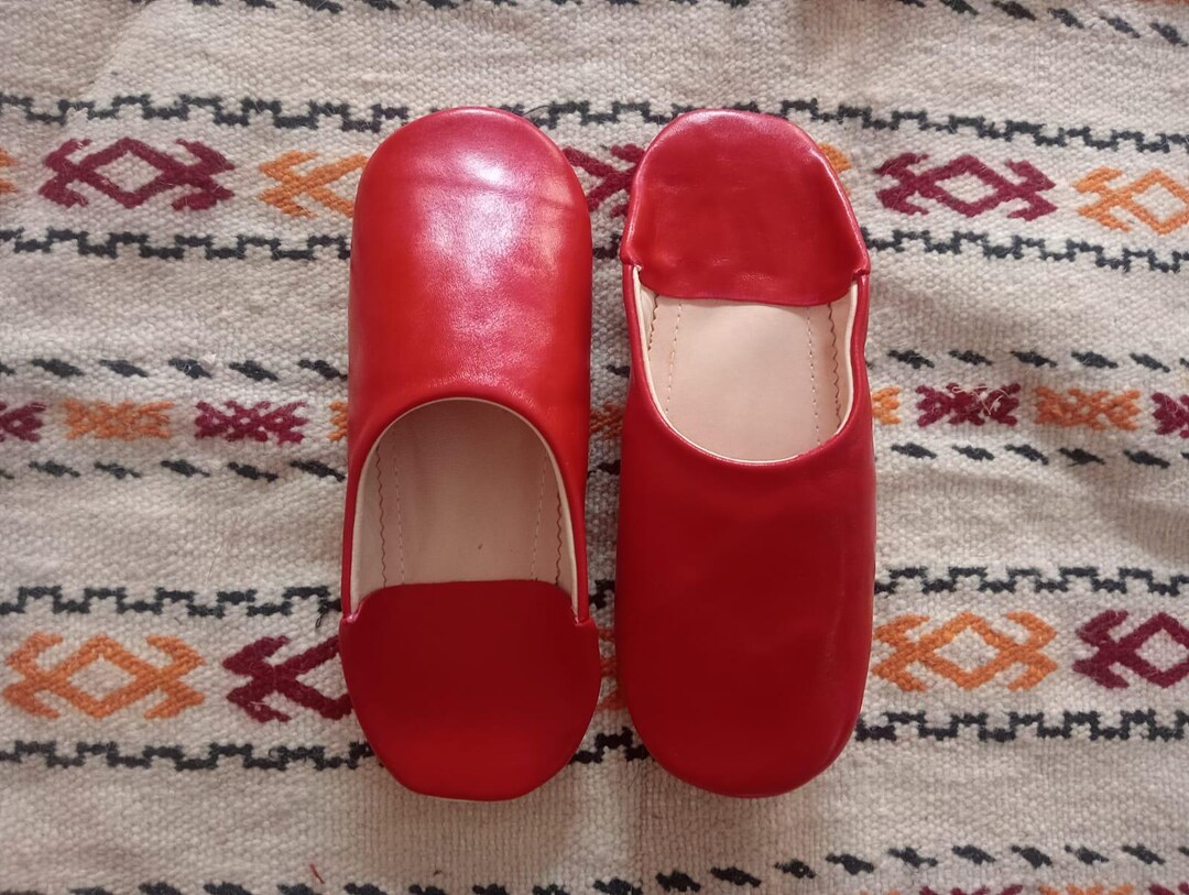 Authentic Handmade Moroccan Leather Babouche Slippers for Women | Soft ...