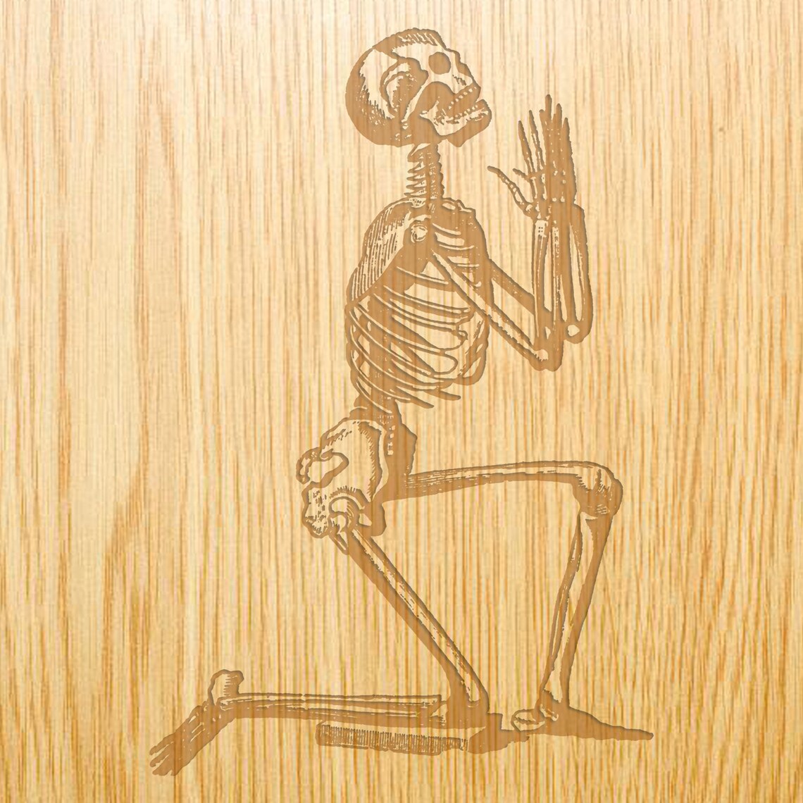 Praying Skeleton - Image Design Library - Etsy
