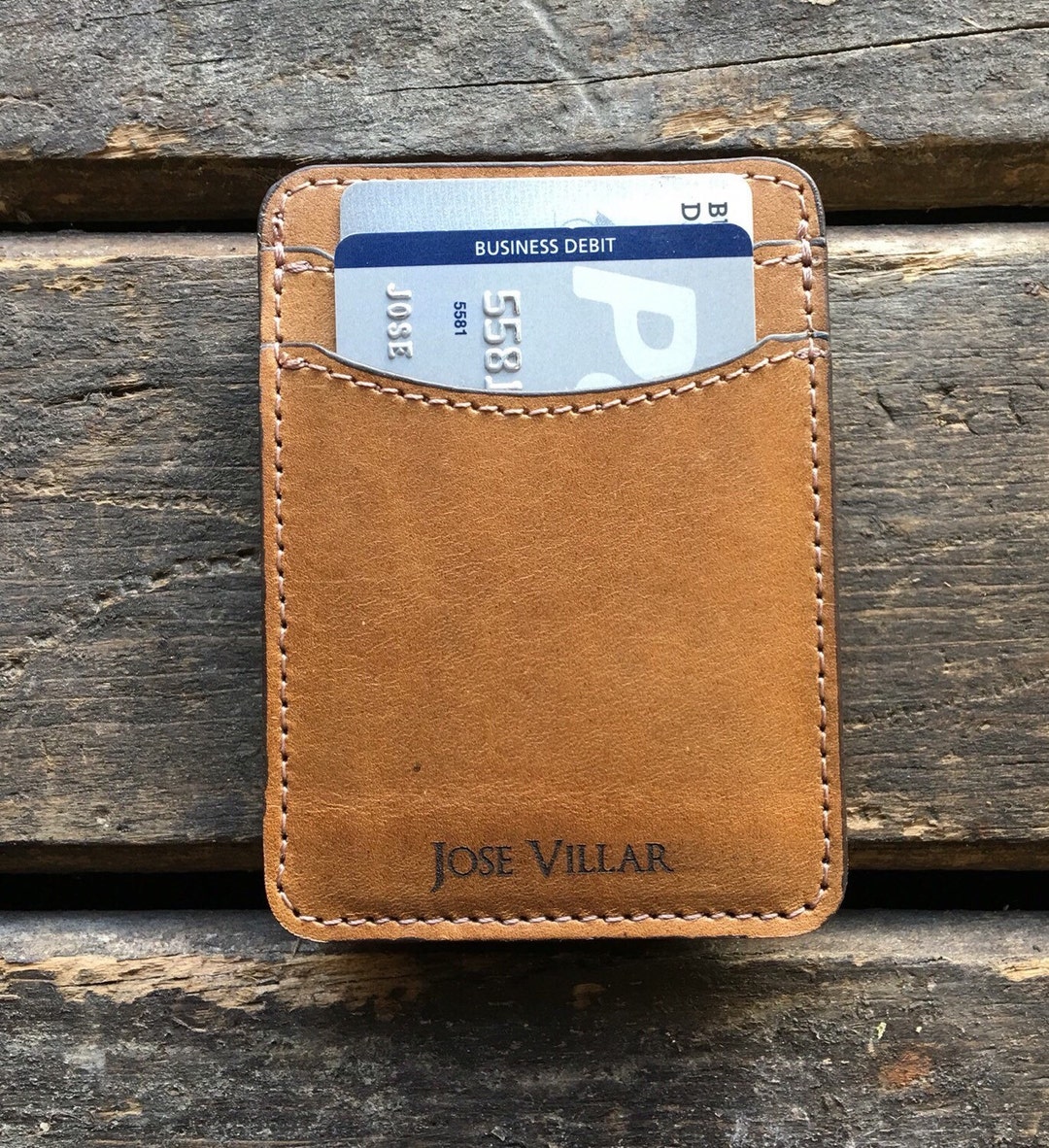 Cash Band Credit Card Holder - Personalized Wallet - Slim Leather ...
