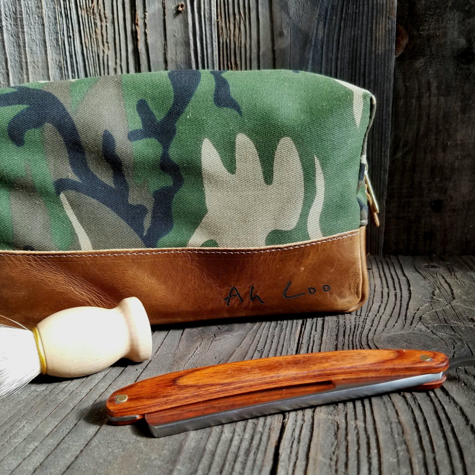 Camouflage Toiletry Bag Personalized Dopp Kit Groomsmen - Etsy