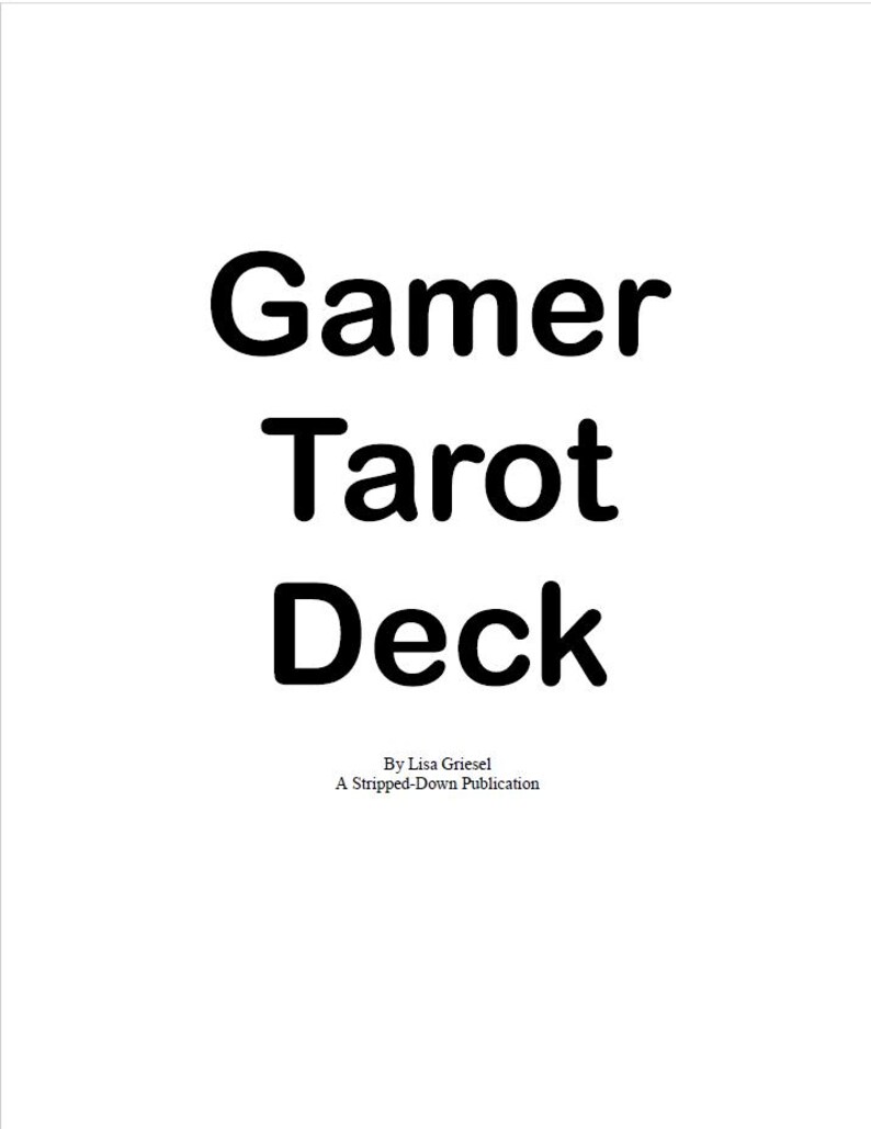 Gamer Tarot Deck - Etsy