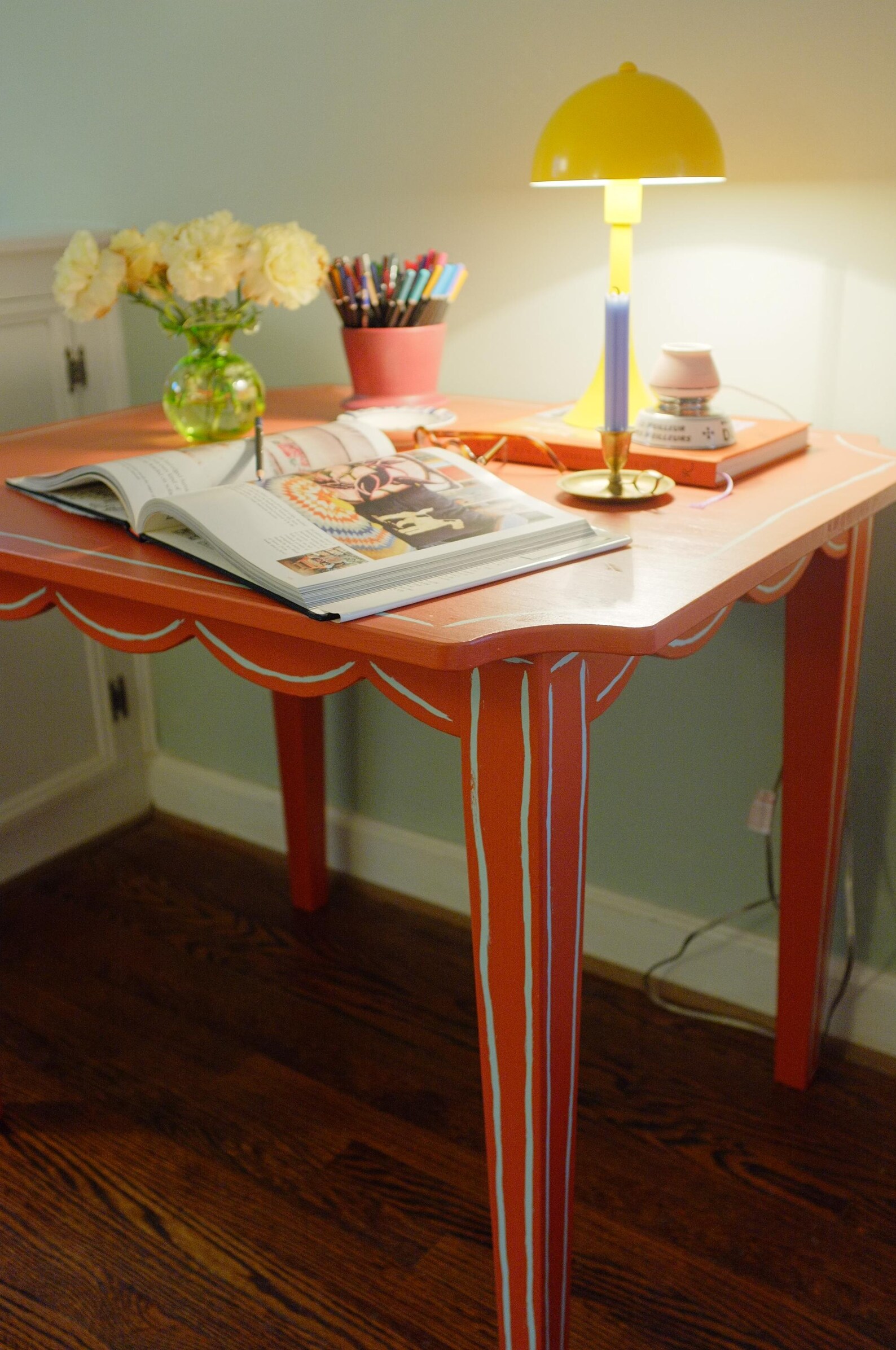 The Scallop Table - Pine Console Table, Handmade From Scratch - Etsy