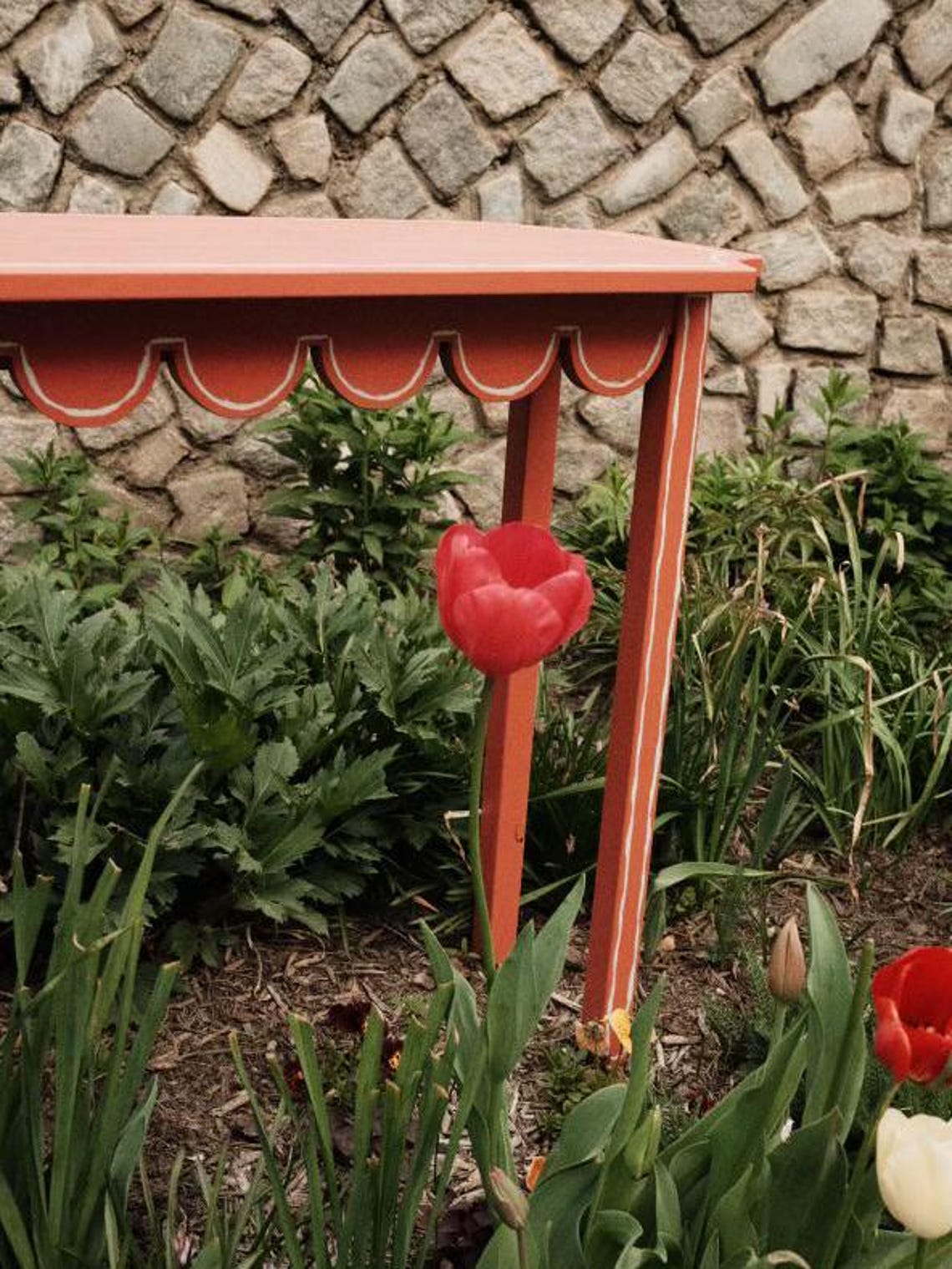 The Scallop Table - Pine Console Table, Handmade From Scratch - Etsy