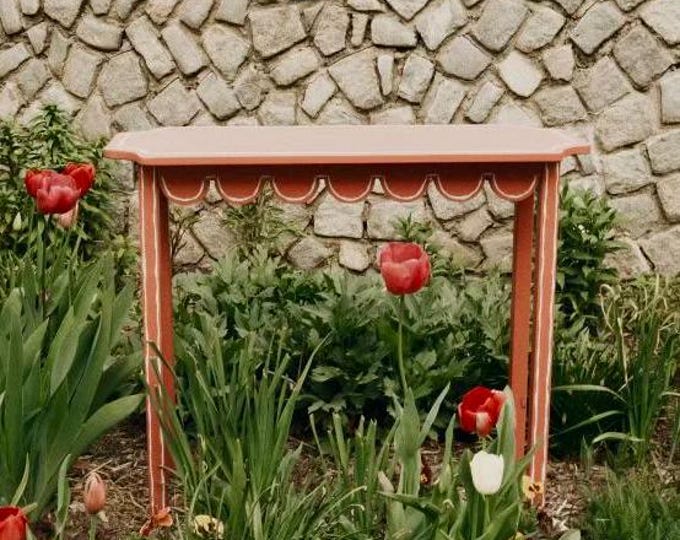 The Scallop Table - Pine Console Table, Handmade From Scratch - Etsy