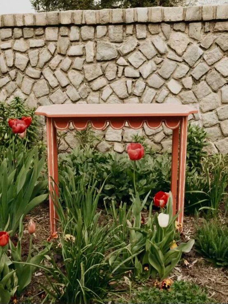 The Scallop Table - Pine Console Table, Handmade From Scratch - Etsy