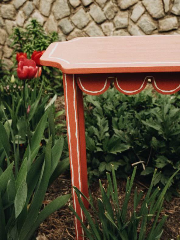The Scallop Table - Pine Console Table, Handmade From Scratch - Etsy