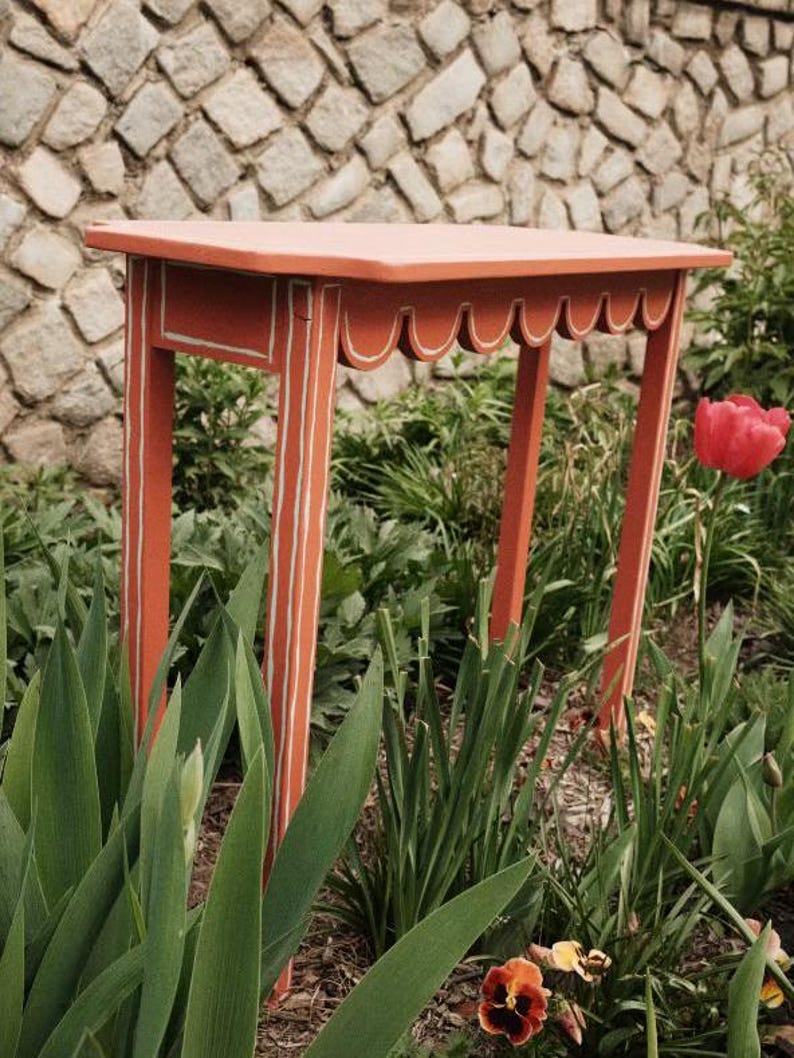 The Scallop Table - Pine Console Table, Handmade From Scratch - Etsy