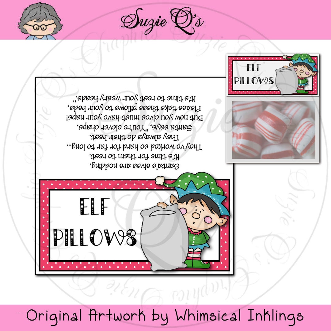 Elf Pillows Bag Topper Digital Printable Immediate Download - Etsy