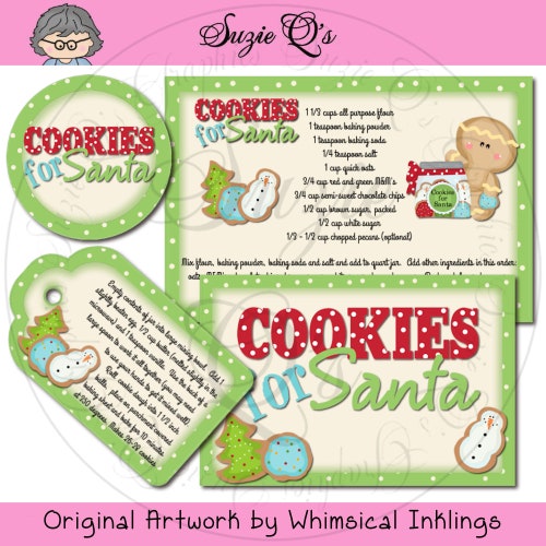Reindeer Cookie Mix in a Jar Kit Labels Tag and Recipe - Etsy