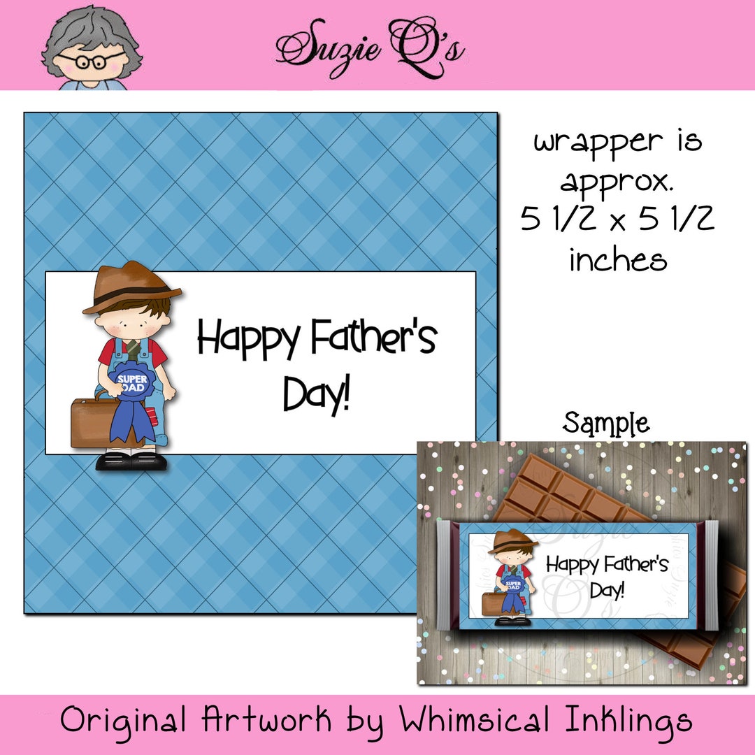 Super Dad Father's Day Candy Bar Wrapper - Digital Printable ...