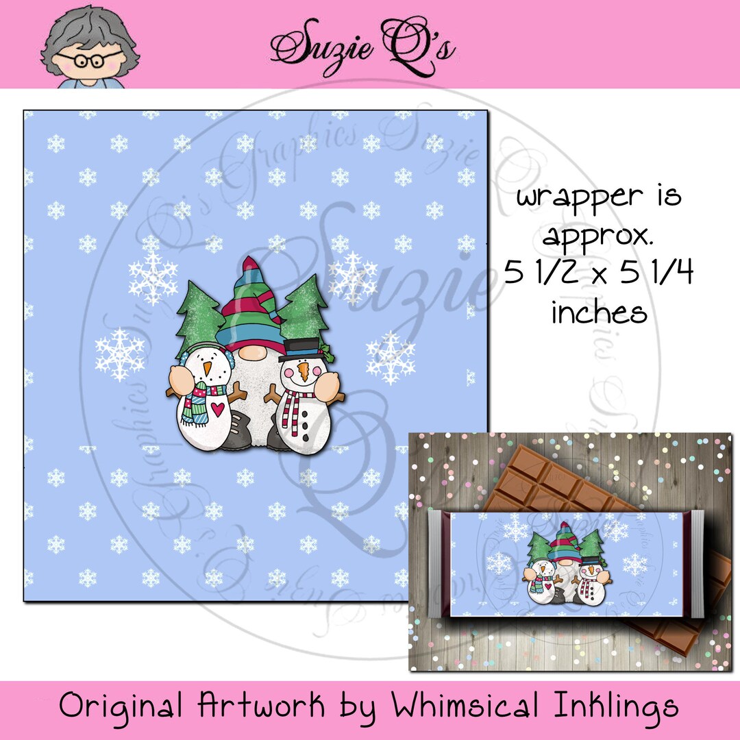 Let It Snow Candy Bar Wrapper - Digital Printable - Immediate Download ...
