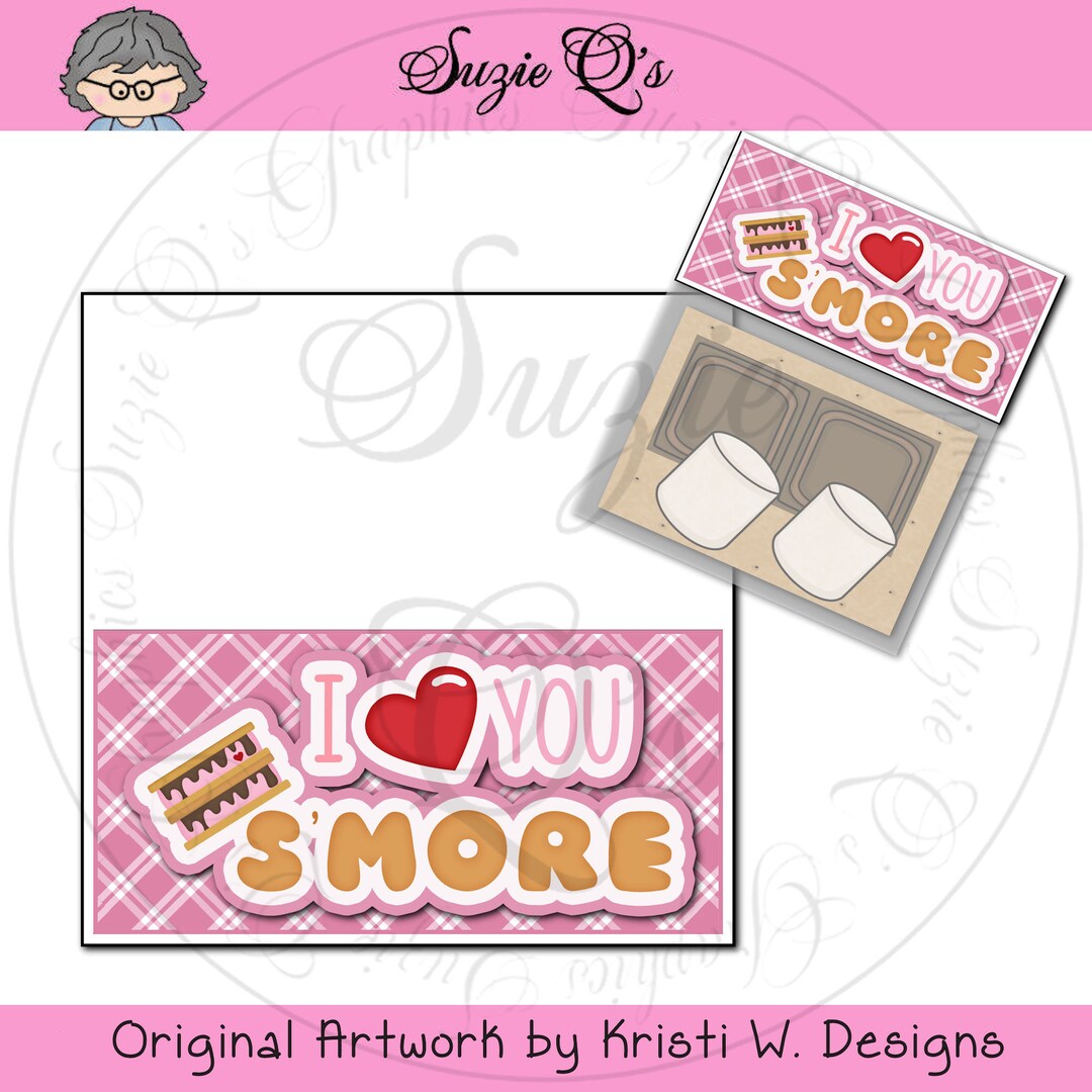 Valentine's Day Smores Bag Topper Digital Printable Immediate Download ...