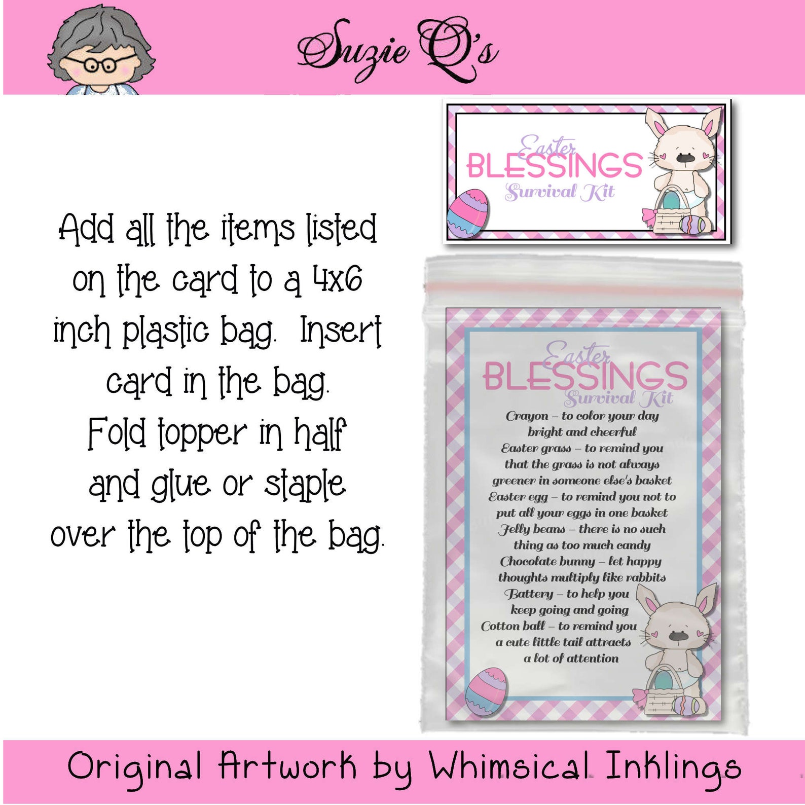 Easter Blessings Survival Kit Includes Topper and Card - Digital ...