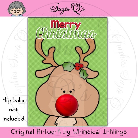 Rudolph EOS Lip Balm Card Digital Printable Immediate - Etsy